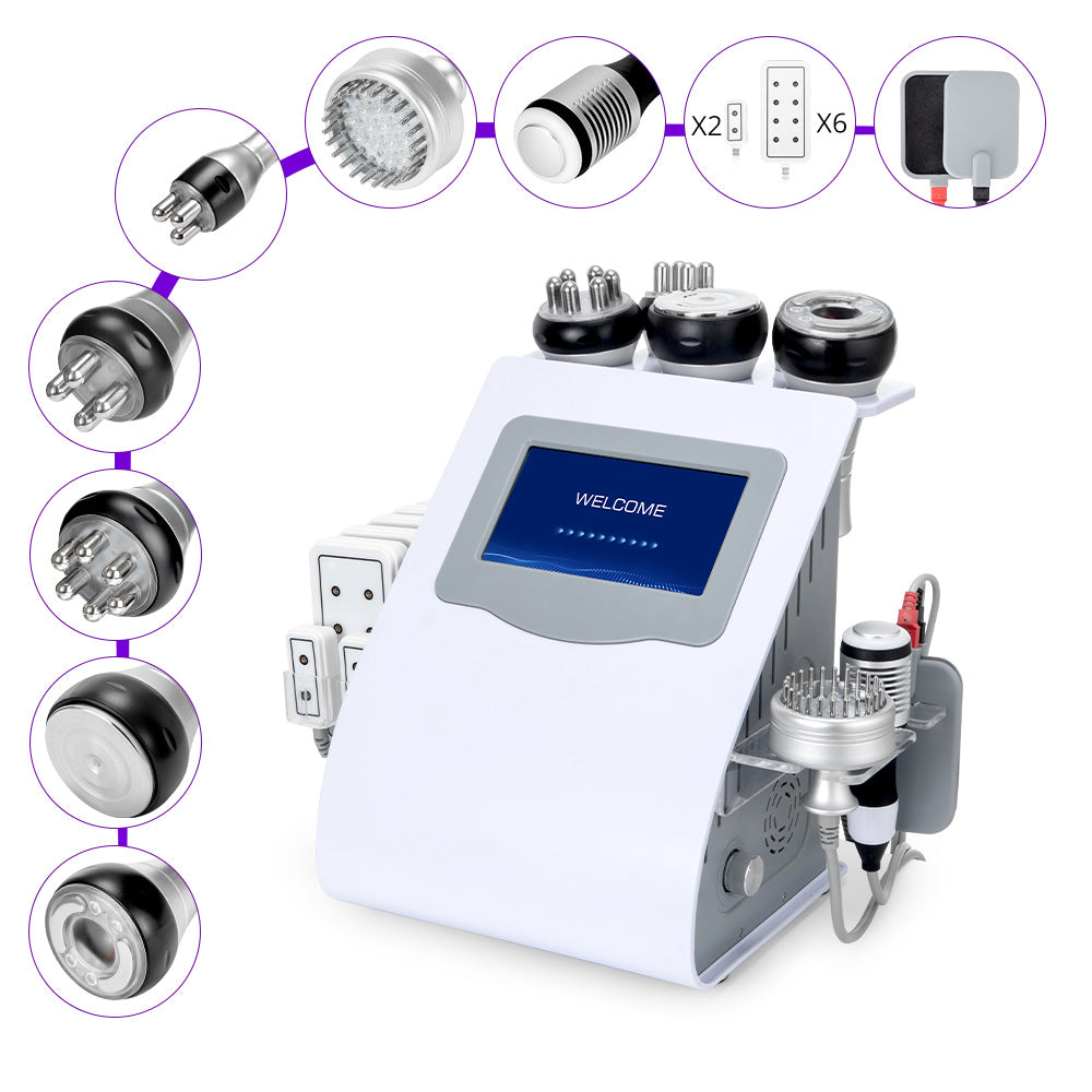 10 In 1 80k Cavitation Machine With RF Vacuum Laser Lipo Pads For Body