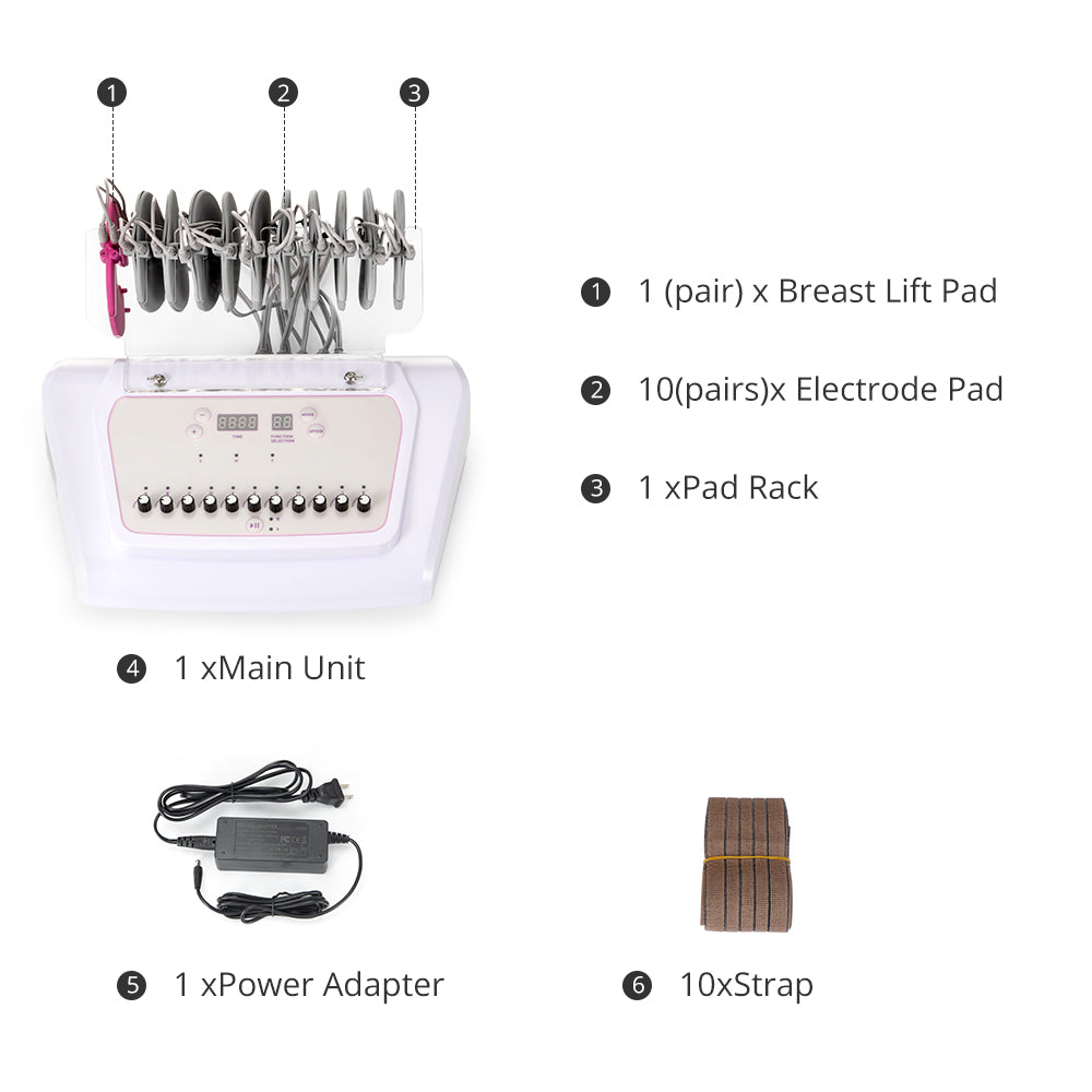 2 In 1 EMS Microcurrent Machine For Muscle Relaxing Breast Lift Body M